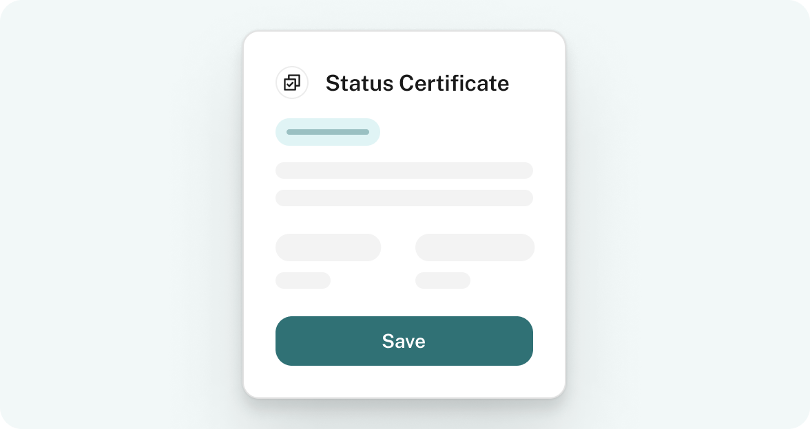 Status/Estoppel Certificates - Condo Control