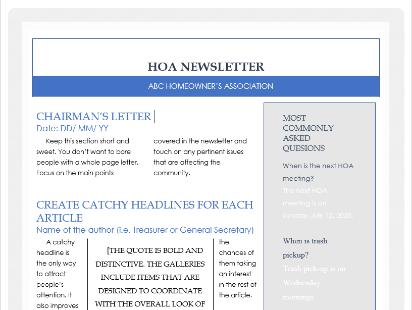 Community Association And Management Templates Community Association And Management Templates